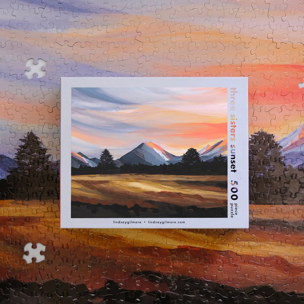 Three Sisters Sunset Puzzle – The Bend Store