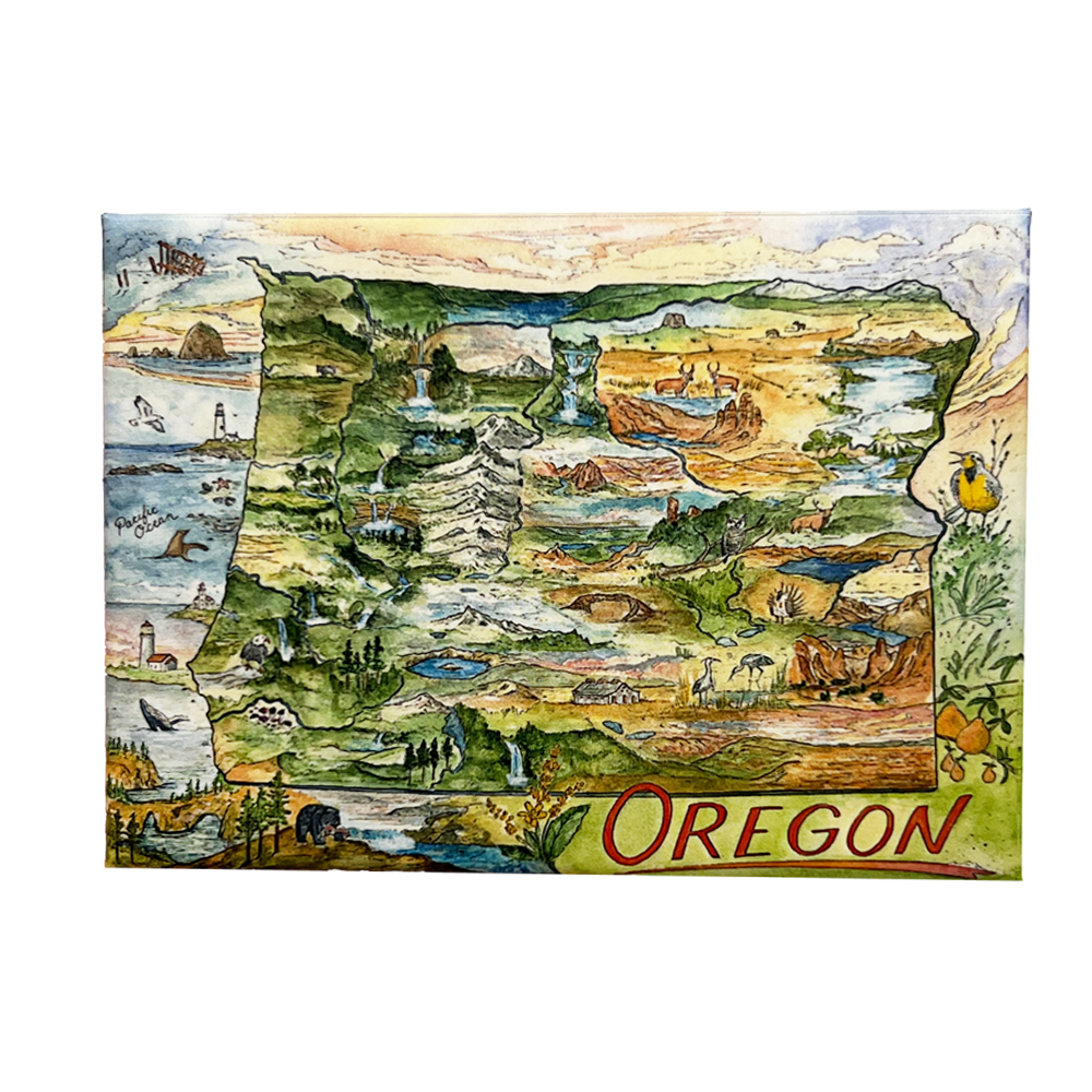 Oregon State Map Magnet – The Bend Store