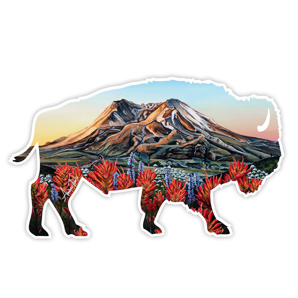 Buffalo Mt St Helens Sticker – The Bend Store