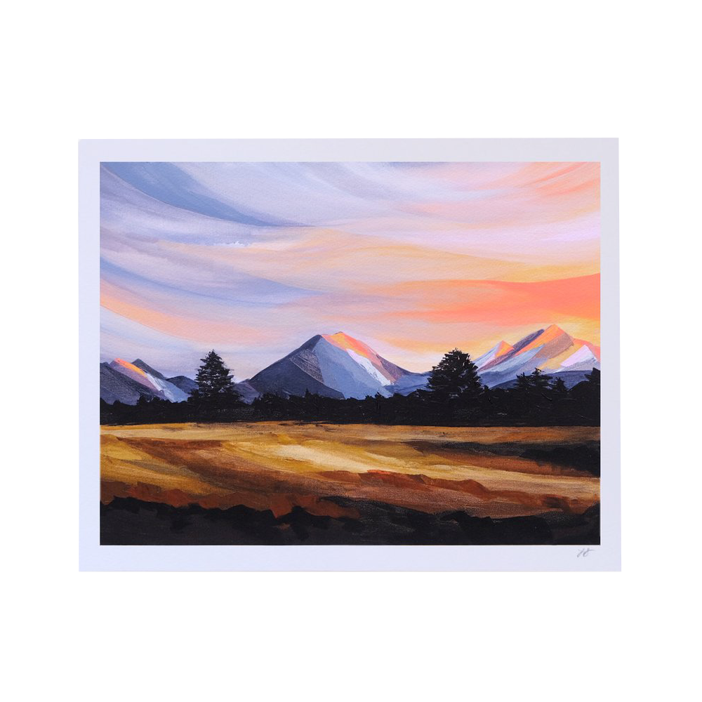 Three Sisters Sunset Print – The Bend Store