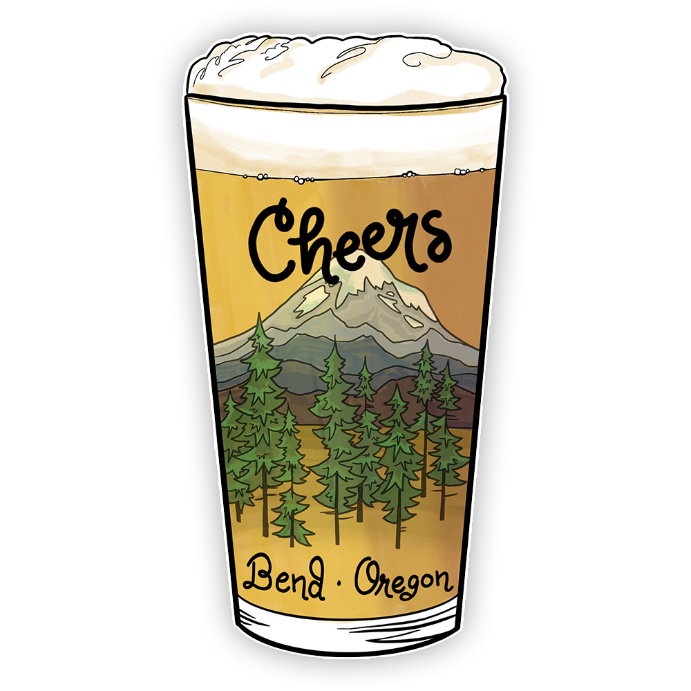Cheers Bend Sticker – The Bend Store